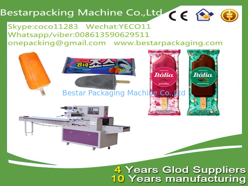 {hard popsicle wrapping machine, ice cream with stick flow pack,food ...